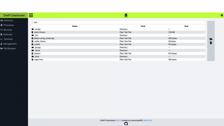 Features of the new DietPi-Dashboard – DietPi Blog