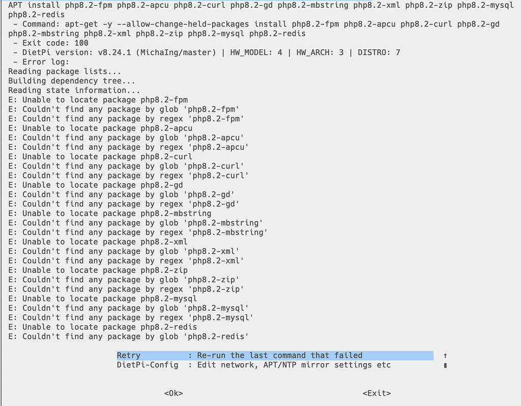 Problem with installing Wordpress through dietpi-software - Troubleshooting - DietPi Community Forum
