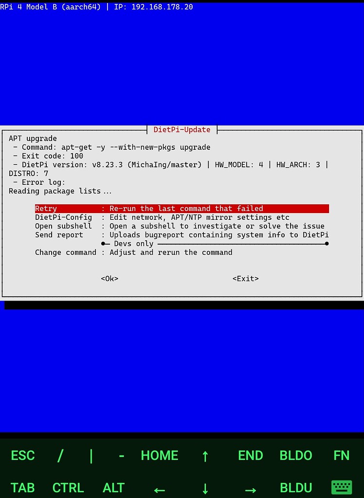 Update fail 8.24.1, how to fix? - Troubleshooting - DietPi Community Forum